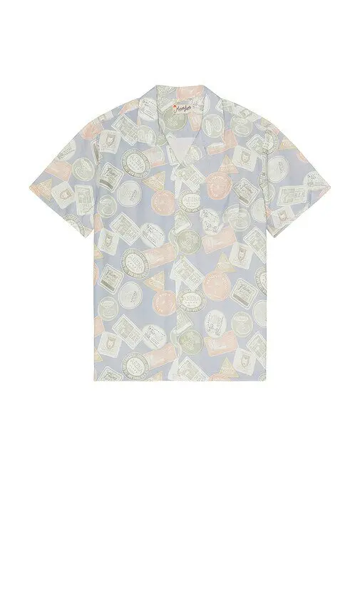 Marine Layer Cupro Resort Shirt In Blue