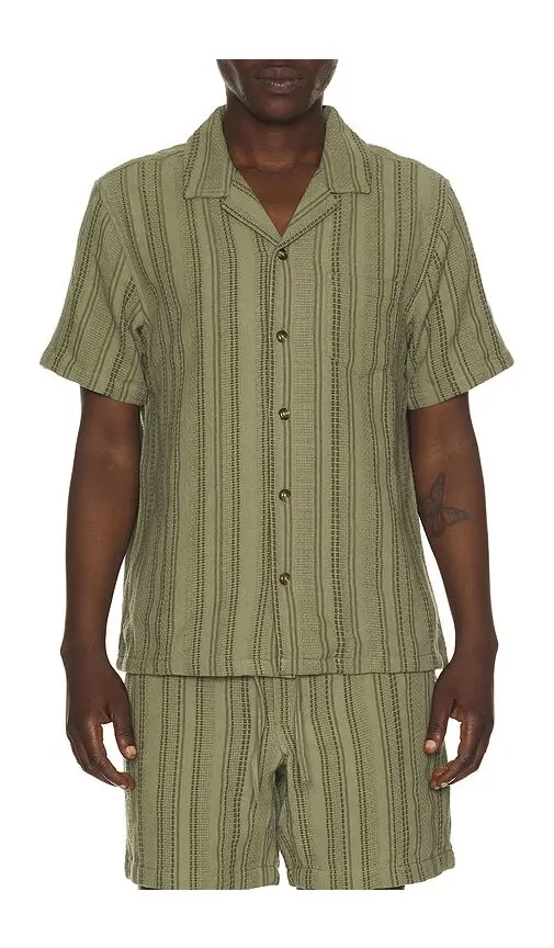 Marine Layer Dobby Resort Shirt - Olive