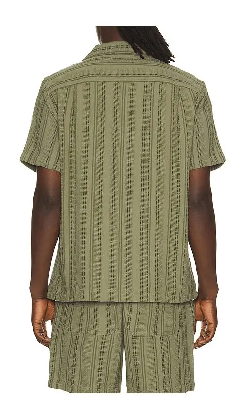 Marine Layer Dobby Resort Shirt - Olive