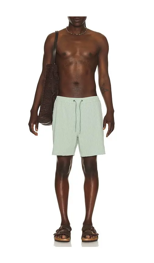Marine Layer 6 Lined Sport & Swim Short - Iceberg Stripe
