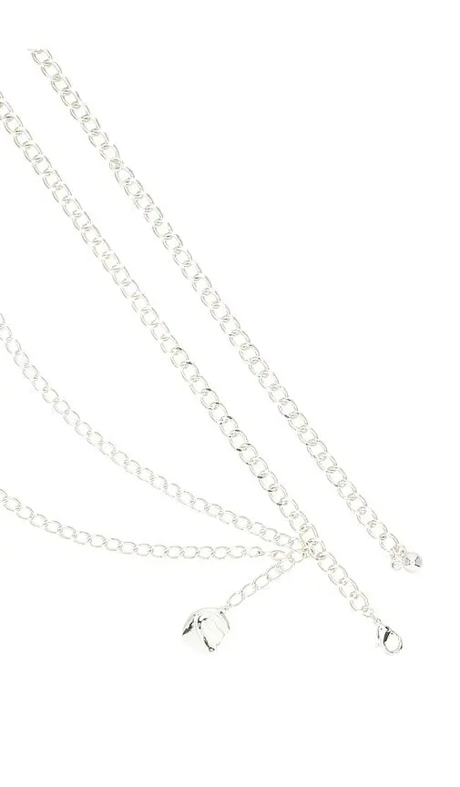 Ettika Layered Metallic Waist Chain - Silver