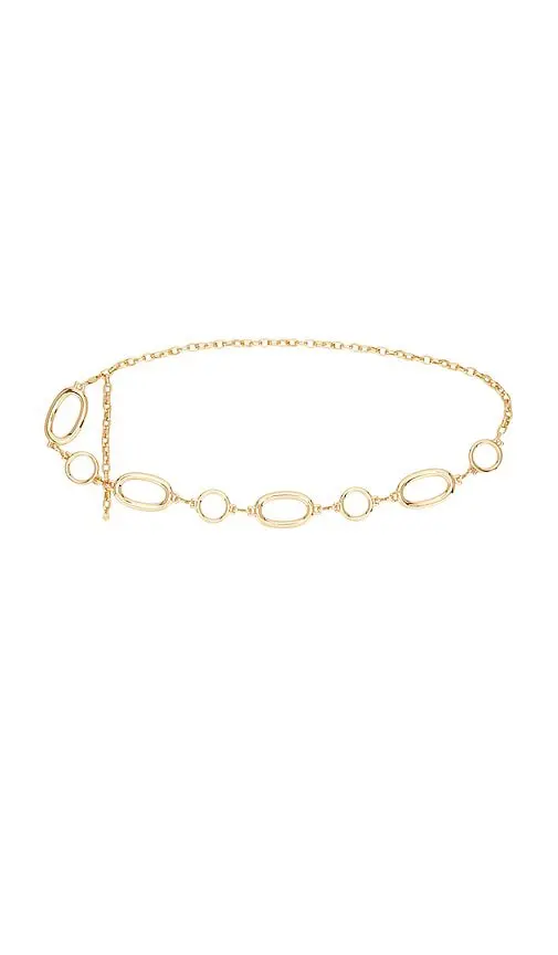 Ettika Multi-ring Chain Belt - Gold