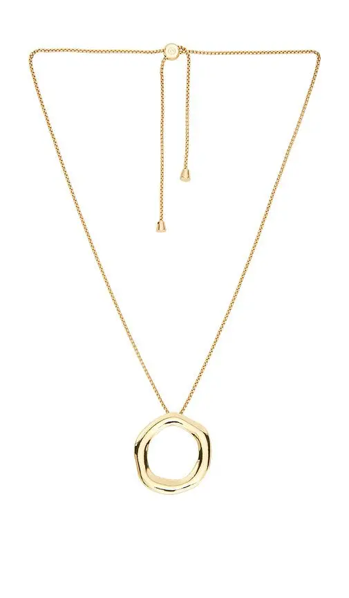 Ettika Open Circle Adjustable Chain Necklace - Gold