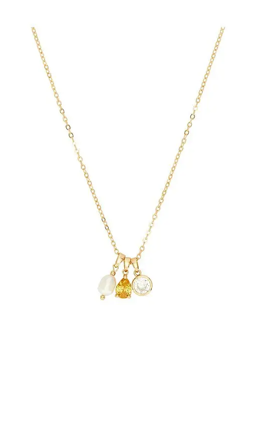 Ettika Dainty Triple Charm Necklace