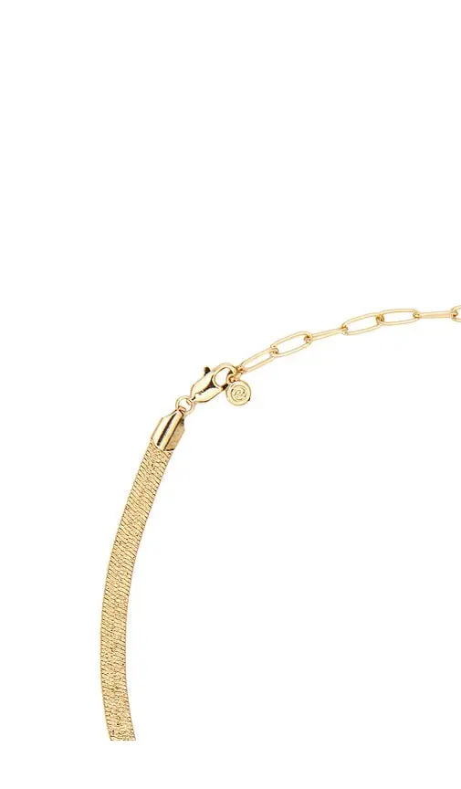 Ettika Textured Flat Chain Necklace