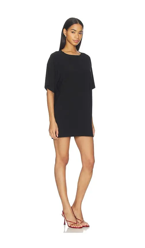 Norma Kamali Lifestyle Short Sleeve Boxy Mini Dress