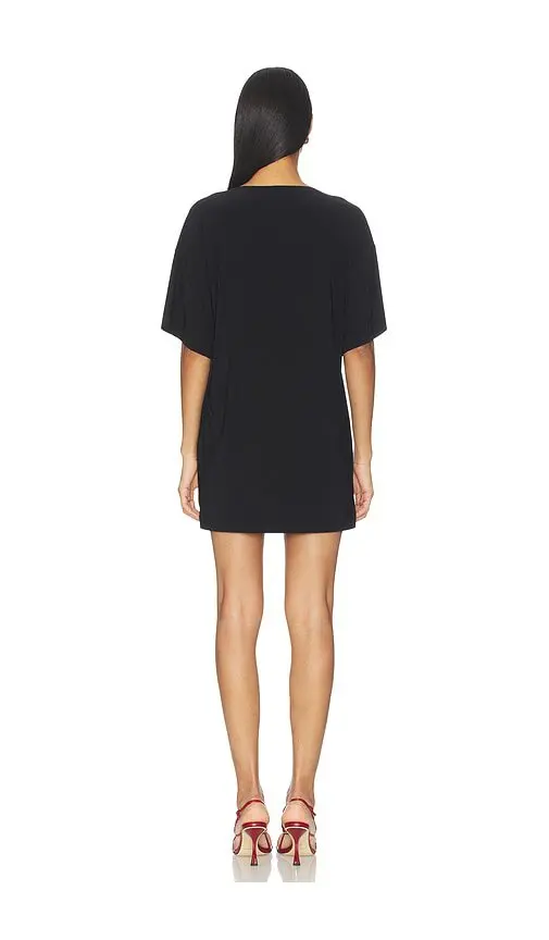 Norma Kamali Lifestyle Short Sleeve Boxy Mini Dress