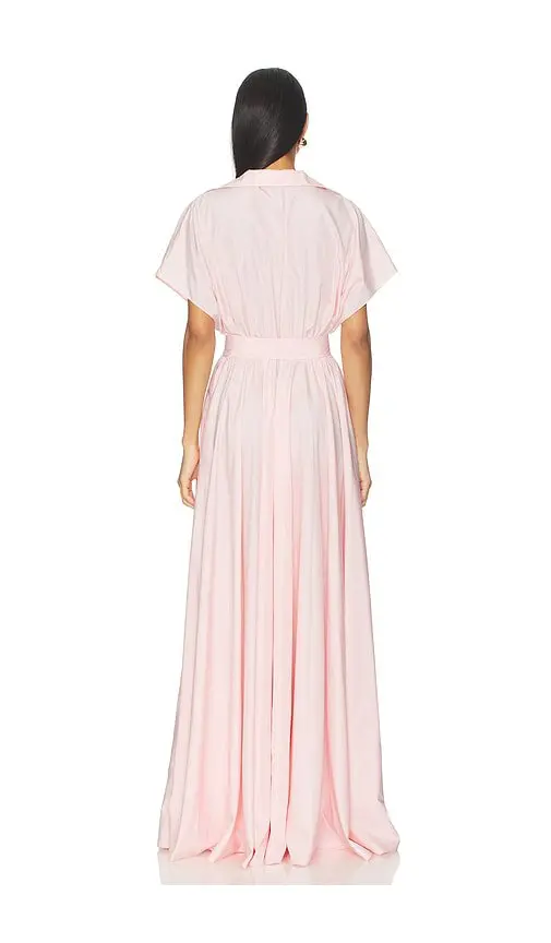 Norma Kamali Oversized Shirt Flared Gown