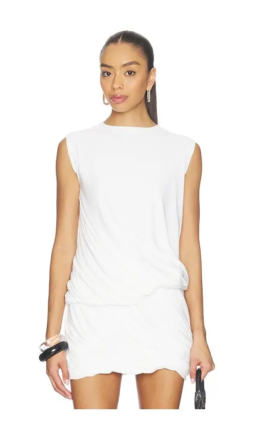 Norma Kamali Sleeveless Twist Top - Snow White
