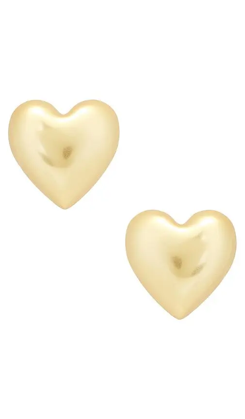 ROXANNE ASSOULIN The Puffy Heart Stud Earrings - Gold