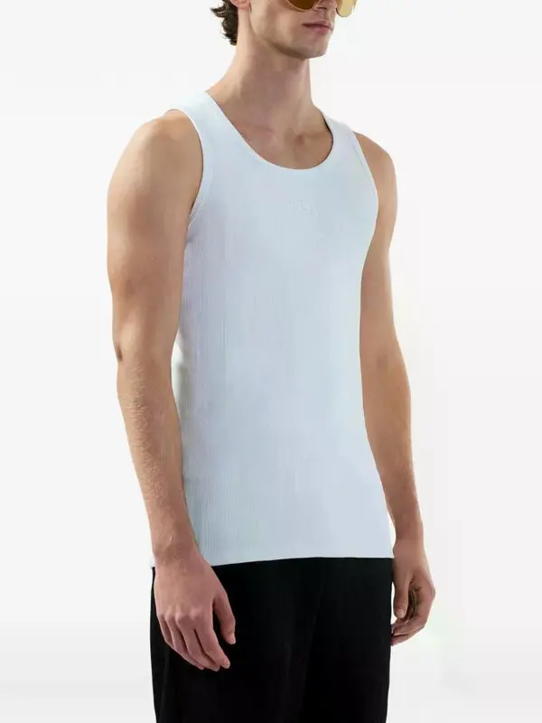 Gcds Ribbed Tank Top - White