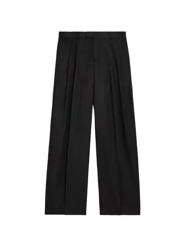 A PAPER KID Pinstriped Trousers - Black