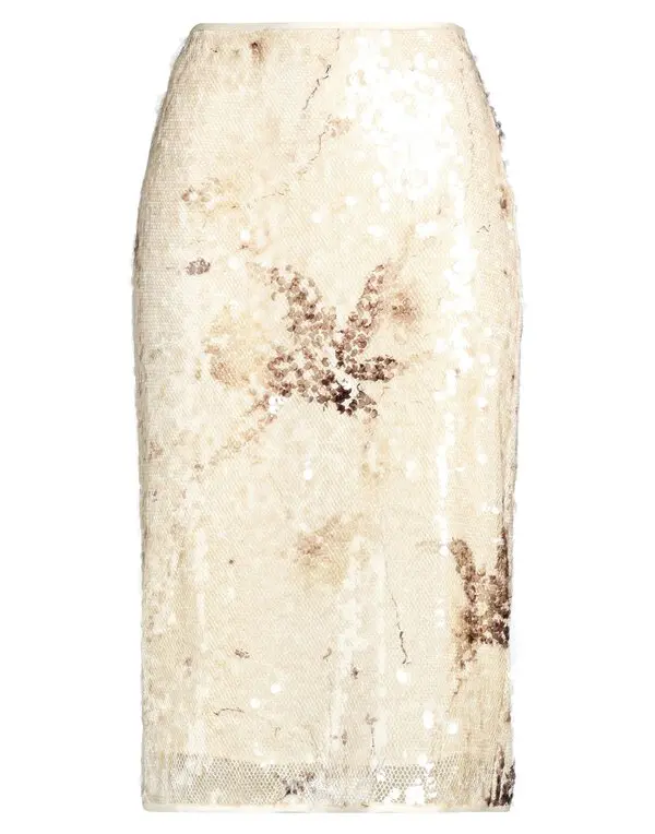 Peserico Midi Skirt With Sequins - Beige