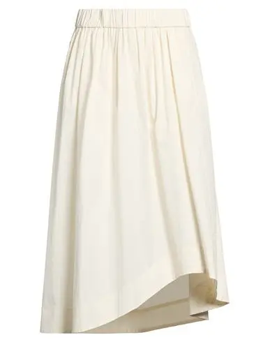Peserico Midi Flared Skirt In Cotton And Elastane - Ivory