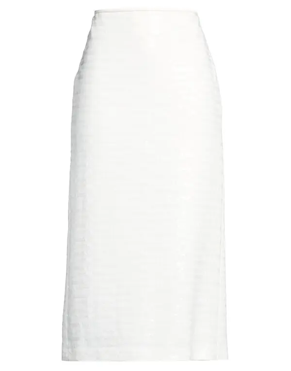 Peserico Sequin-appliquéd Midi Skirt - White