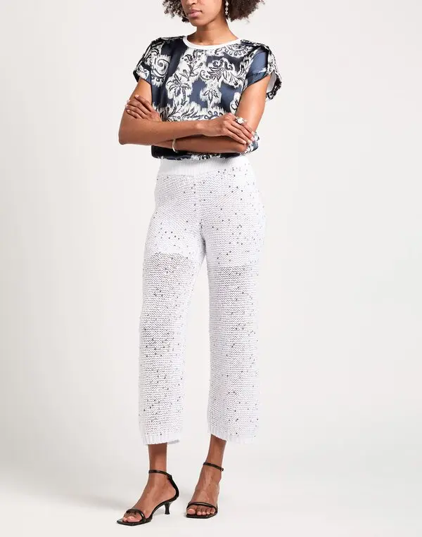 Peserico Straight Leg Knit Pants With Appliqués