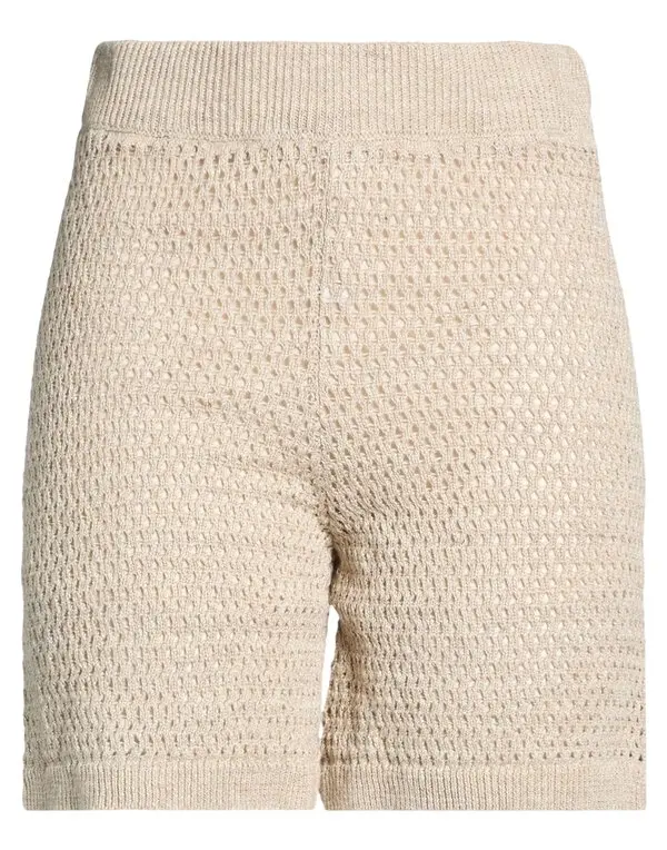 Peserico Open-knit High Waisted Shorts - Beige