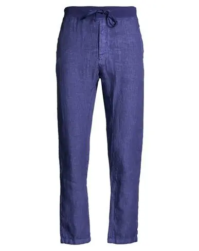 120% Lino Linen Tapered Leg Pants - Blue
