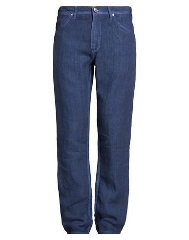 120% Lino Linen Straight Leg Pants - Navy