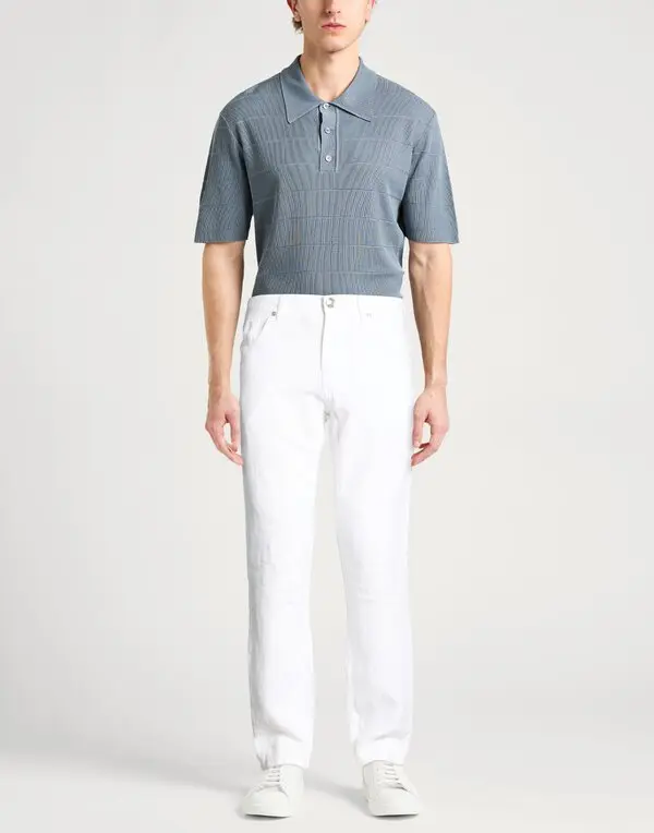 120% Lino Linen Straight Leg Pants - White