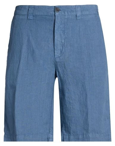 120% Lino Linen Bermuda Shorts - Blue