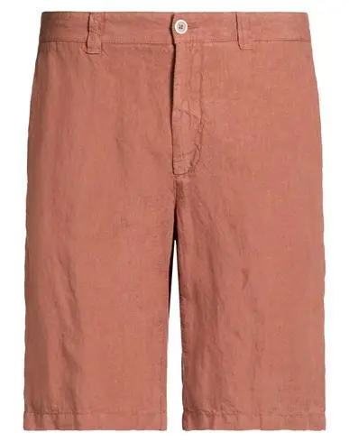 120% Lino Linen Casual Shorts - Brown