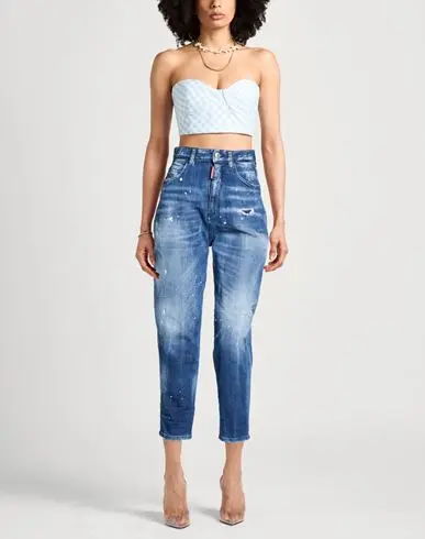 Dsquared2 Tapered Jeans In Medium Wash
