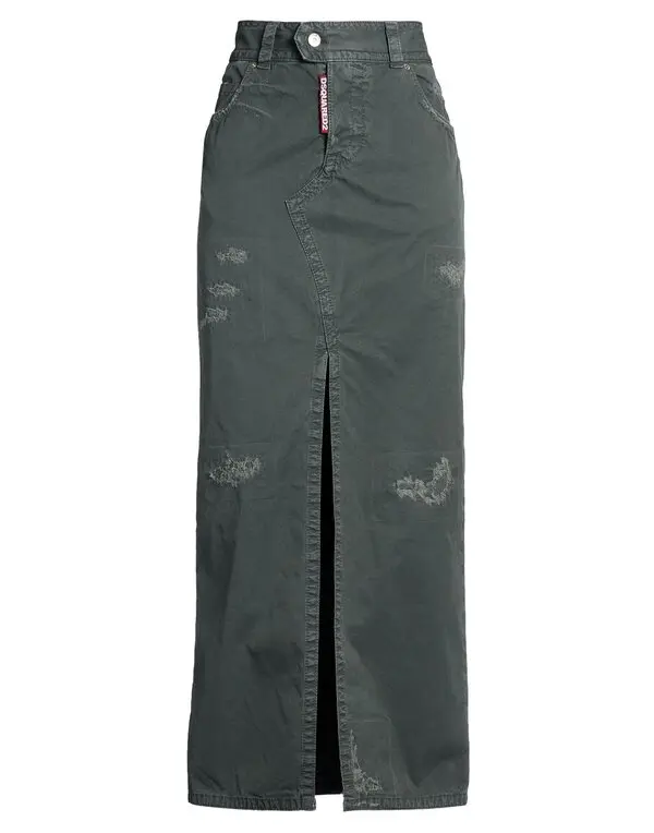 Dsquared2 Maxi Skirt In Cotton Gabardine