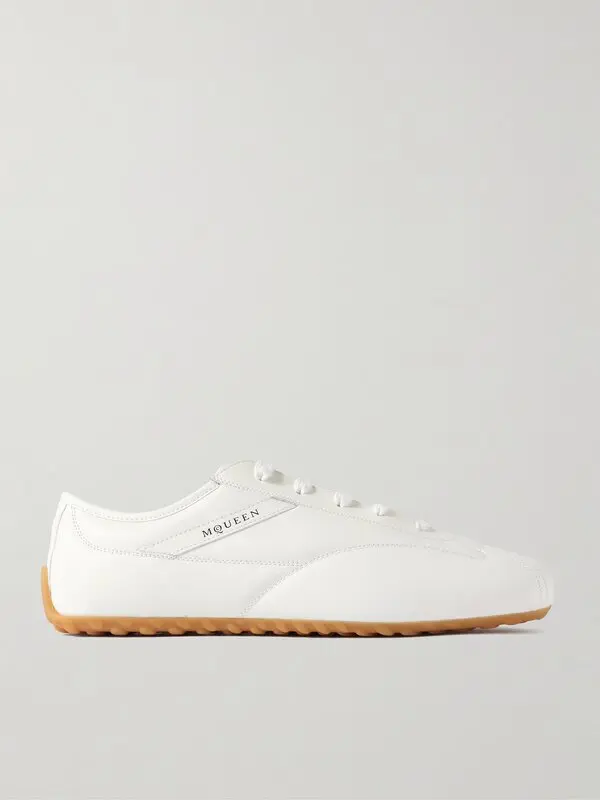 Alexander McQueen Logo-print Leather Sneakers - White