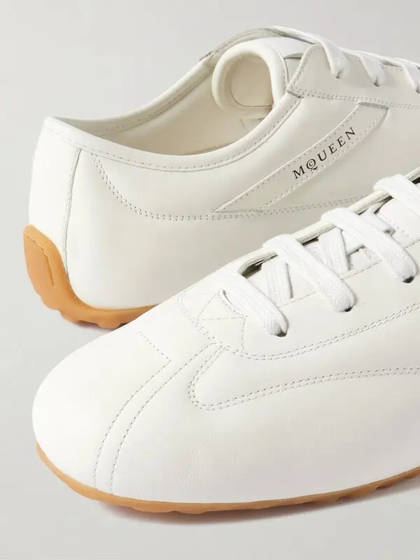 Alexander McQueen Logo-print Leather Sneakers - White