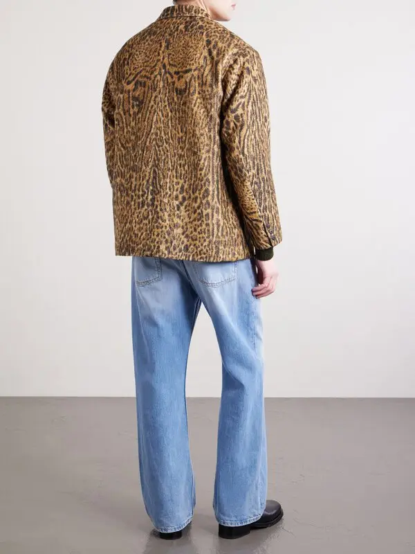 Visvim Bowen Leopard-print Silk Blazer