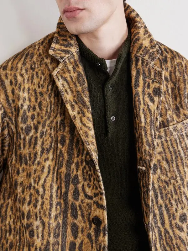 Visvim Bowen Leopard-print Silk Blazer