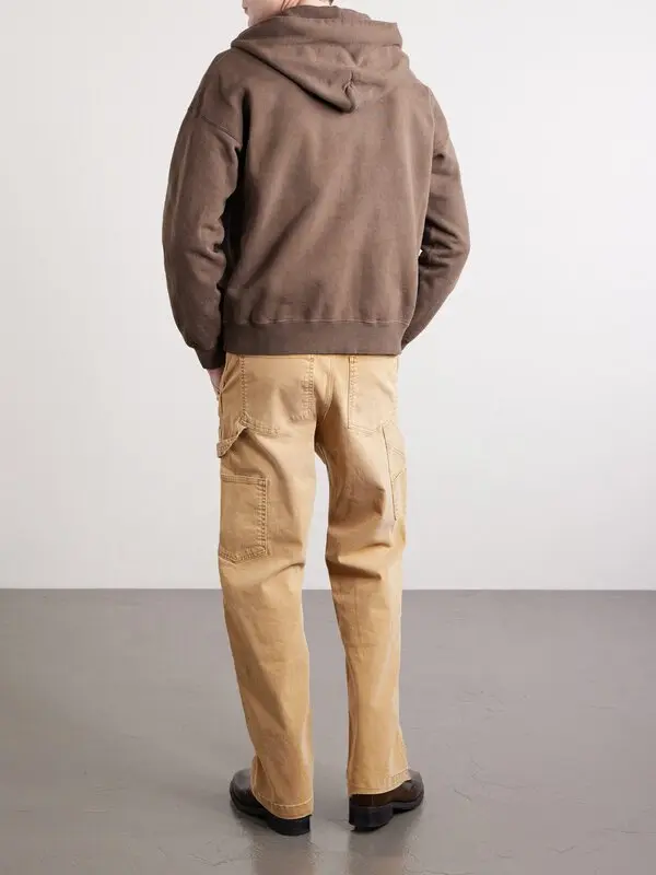 Visvim Jumbo Cotton-jersey Zip-up Hoodie - Brown