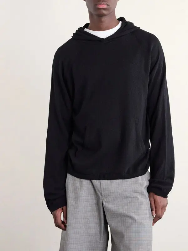 Our Legacy Knitted Silk Hoodie - Black