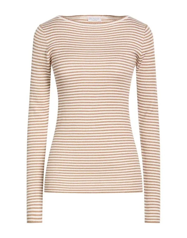 Brunello Cucinelli Cashmere And Silk Striped Sweater