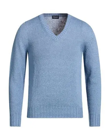 DRUMOHR Cotton V-neck Sweater - Blue