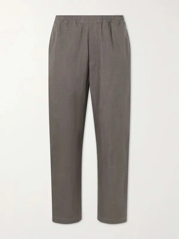A KIND OF GUISE Straight-leg Cotton-blend Trousers - Brown