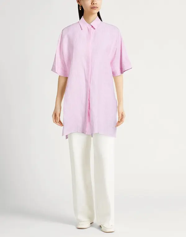 Peserico Linen Striped Long Shirt