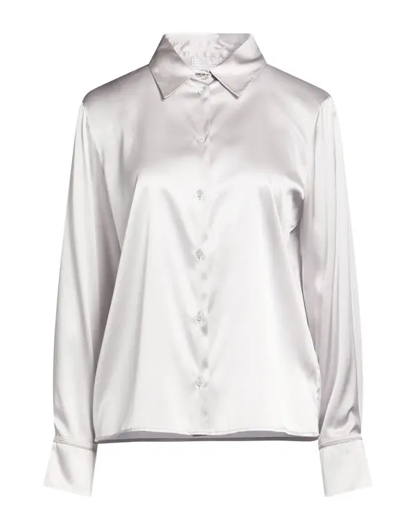 Peserico Silk & Elastane Button-up Shirt - Grey