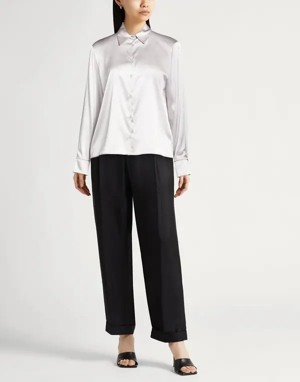 Peserico Silk & Elastane Button-up Shirt - Grey
