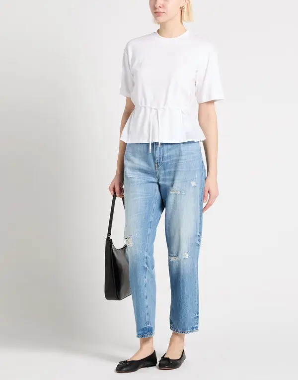 Peserico Cotton Blend T-shirt With Drawstring Waist