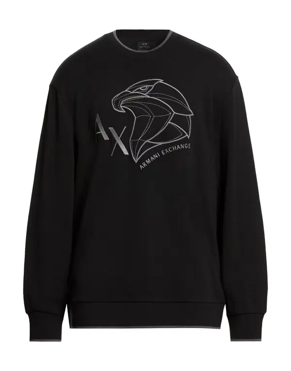 Armani Exchange Cotton French Terry Sweatshirt - Black