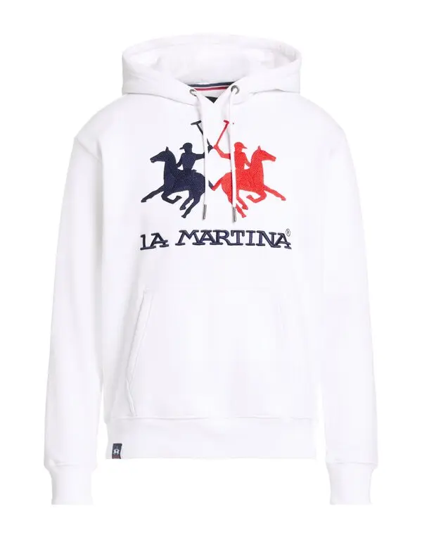 LA MARTINA Cotton-blend Fleece Sweatshirt - White