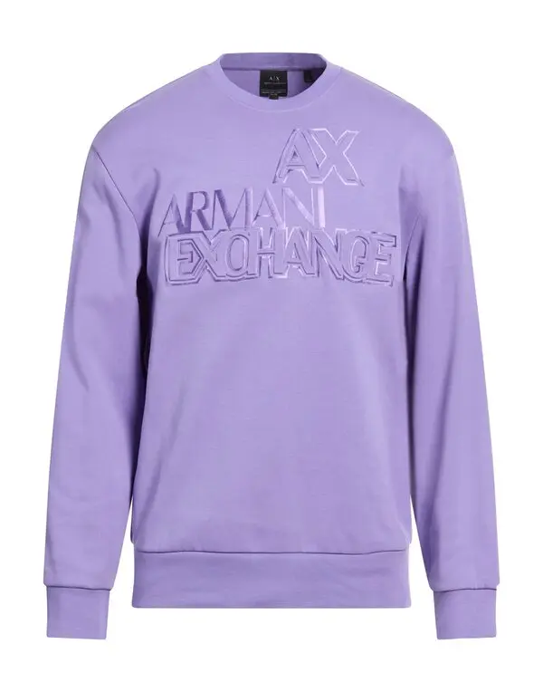 Armani Exchange Cotton-blend Jersey Sweatshirt - Purple