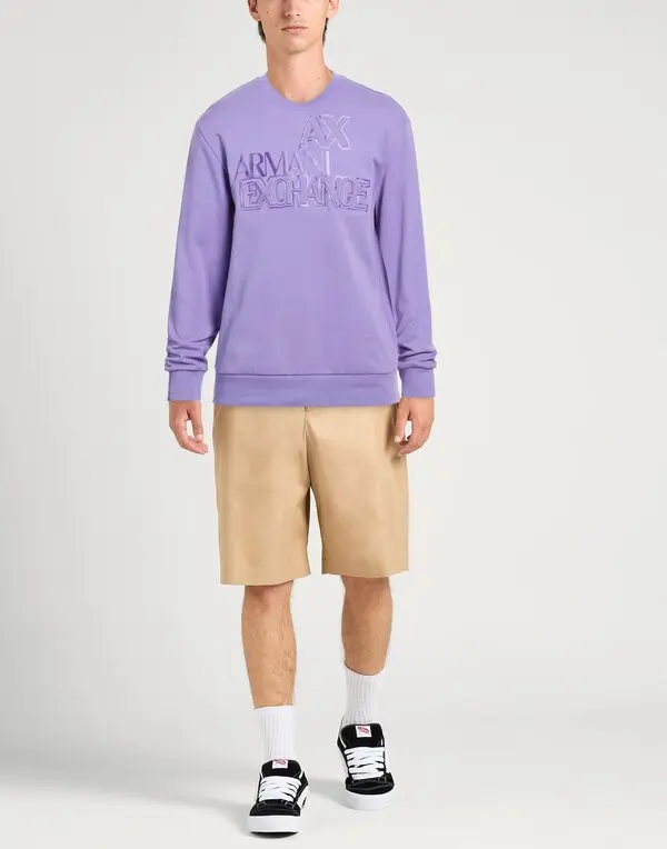 Armani Exchange Cotton-blend Jersey Sweatshirt - Purple