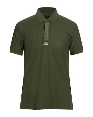 LA MARTINA Polo Shirt Size Cotton, Elastane - Green
