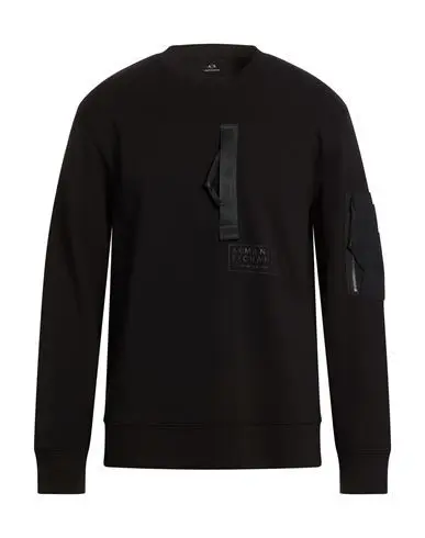 Armani Exchange Sweatshirt In Cotton, Polyester, And Elastane - Black