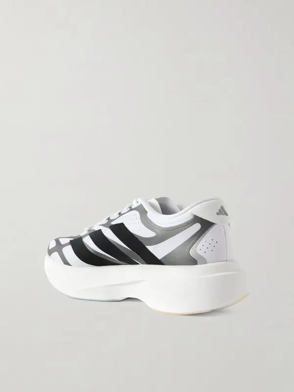Adidas Adizero Evo Sl Exo Striped Mesh Running Sneakers - Gray