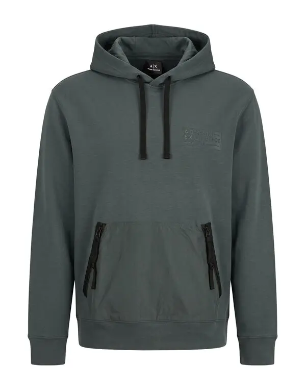Armani Exchange Sweatshirt In Light Cotton Blend - Green