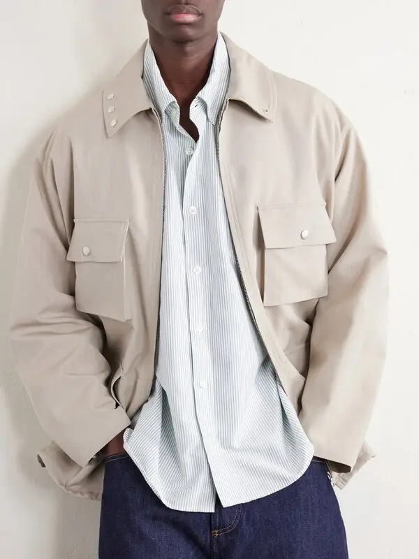 CORRIDOR Button-down Collar Striped Cotton Oxford Shirt